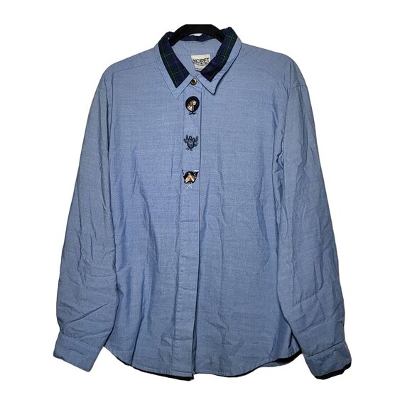Koret | Tops | Koret City Blues Horse Embroidered Long Sleeve Top Large ...